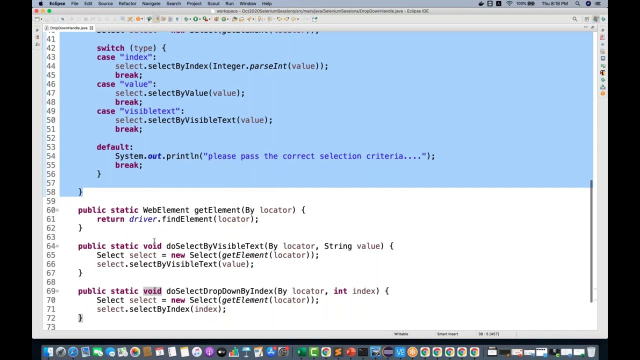 How To Write A Generic Function Code To Handle Dropdown In Selenium Interview Question